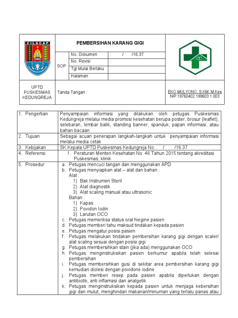 CONTOH SOP Media Cetak | PDF | Pengembangan Diri | Kesehatan Holistik