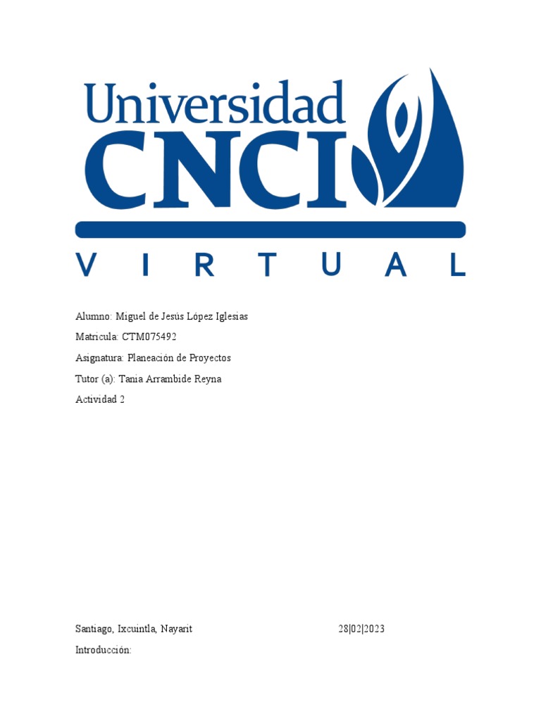 Planeacion y Control de Proyectos Act 2 | Descargar gratis PDF | Gestión de recursos humanos ...