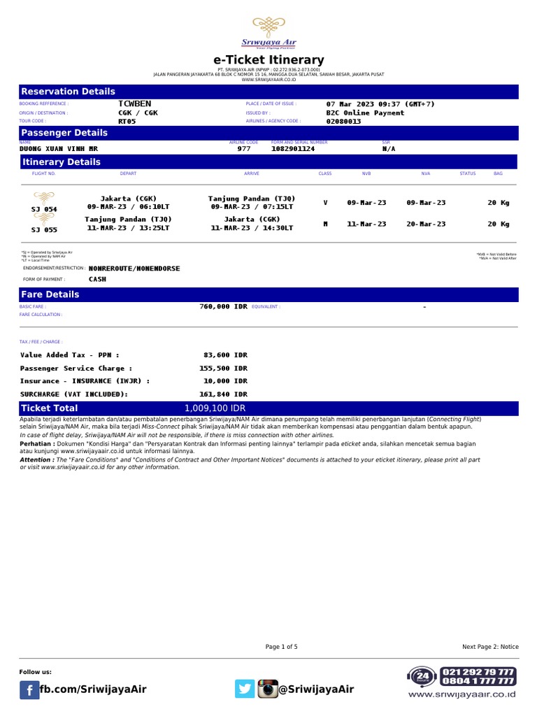 Your Electronic Ticket | PDF | Ticket (Admission) | Aviation