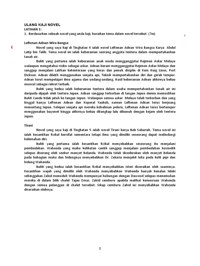 Ulang Kaji Novel | PDF
