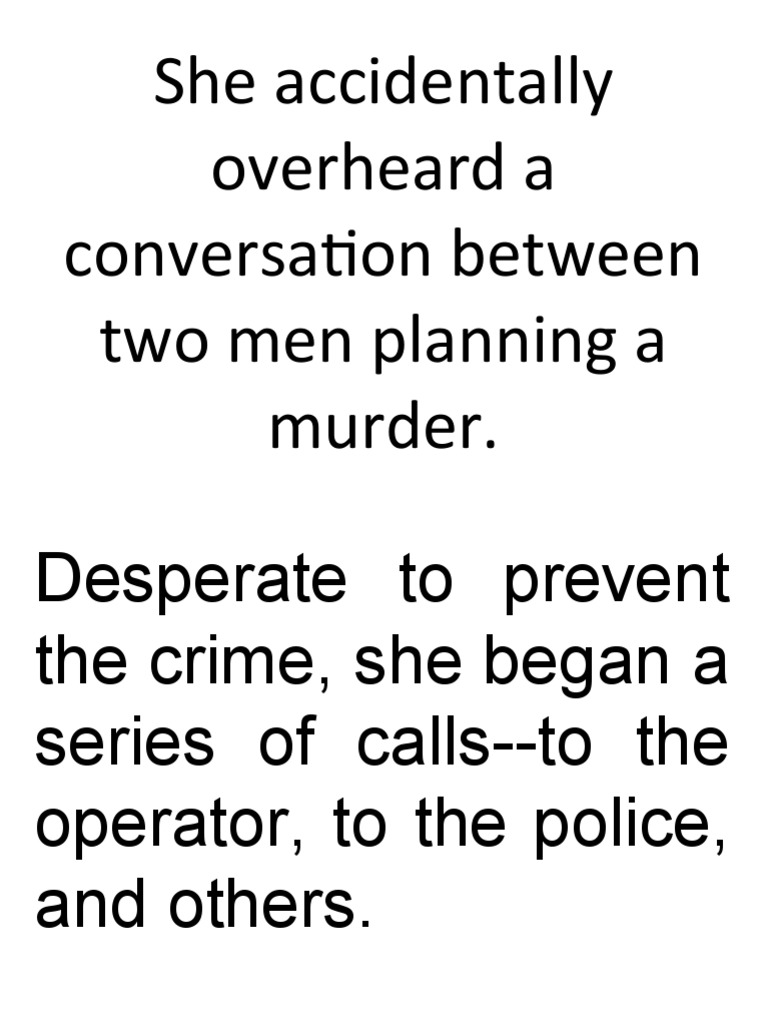 Plot of Sorry Wrong Number | PDF