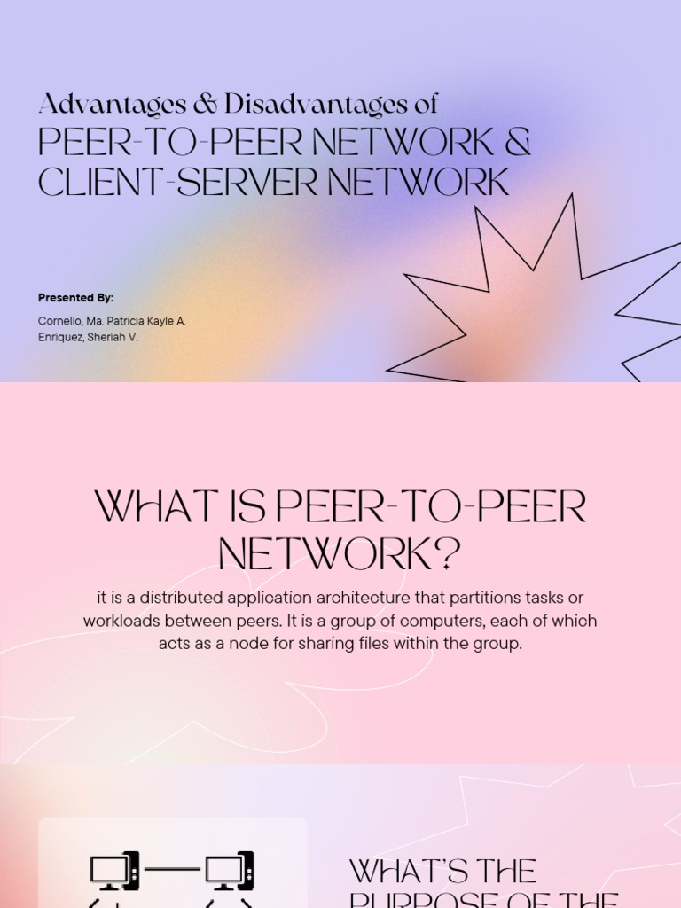 Advantages and Disadvantages of P2P Network Client Server Network | PDF | Peer To Peer | Client ...