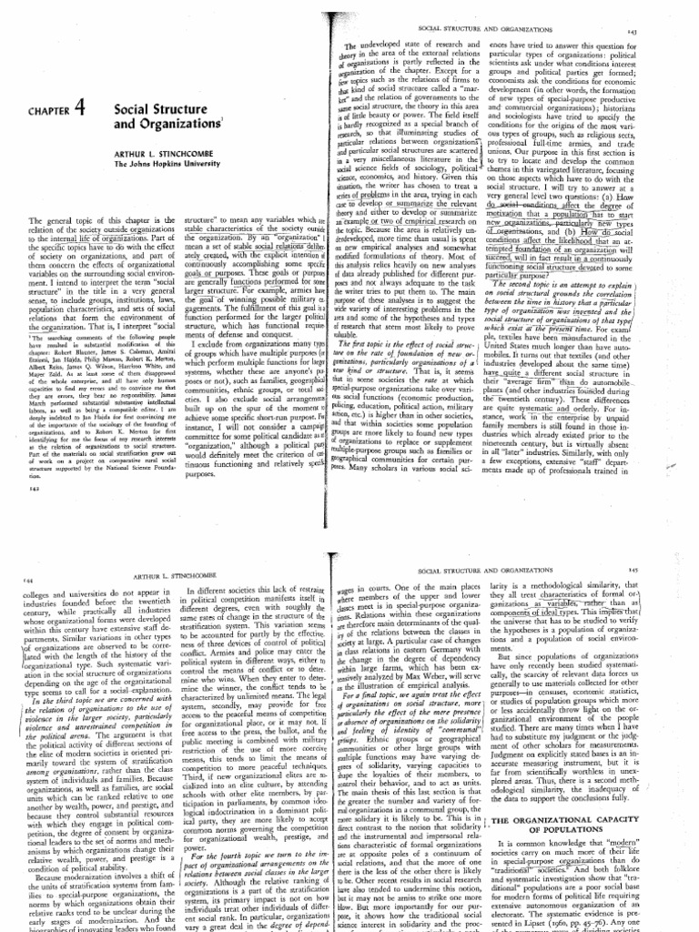 Stinchcombe 1965 | PDF