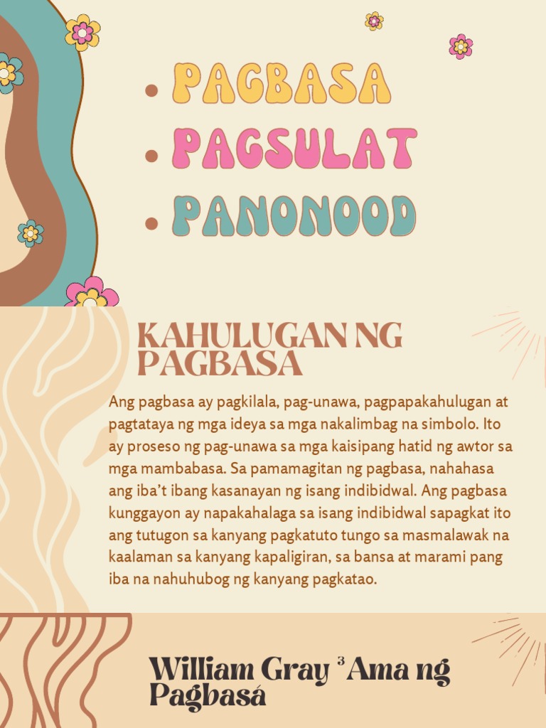Pangkat Anim Pagbasa Pagsulat Panonood | PDF