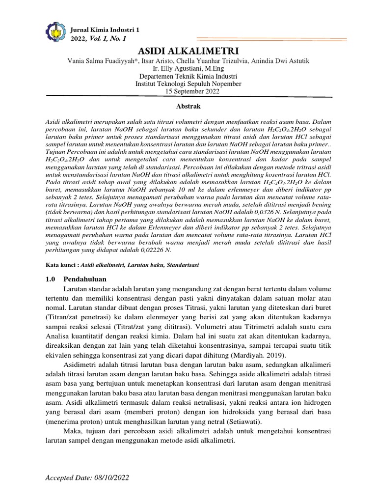 4D - Asidi Alkalimetri | PDF