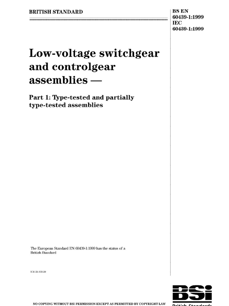 Iec 60439 1 | PDF