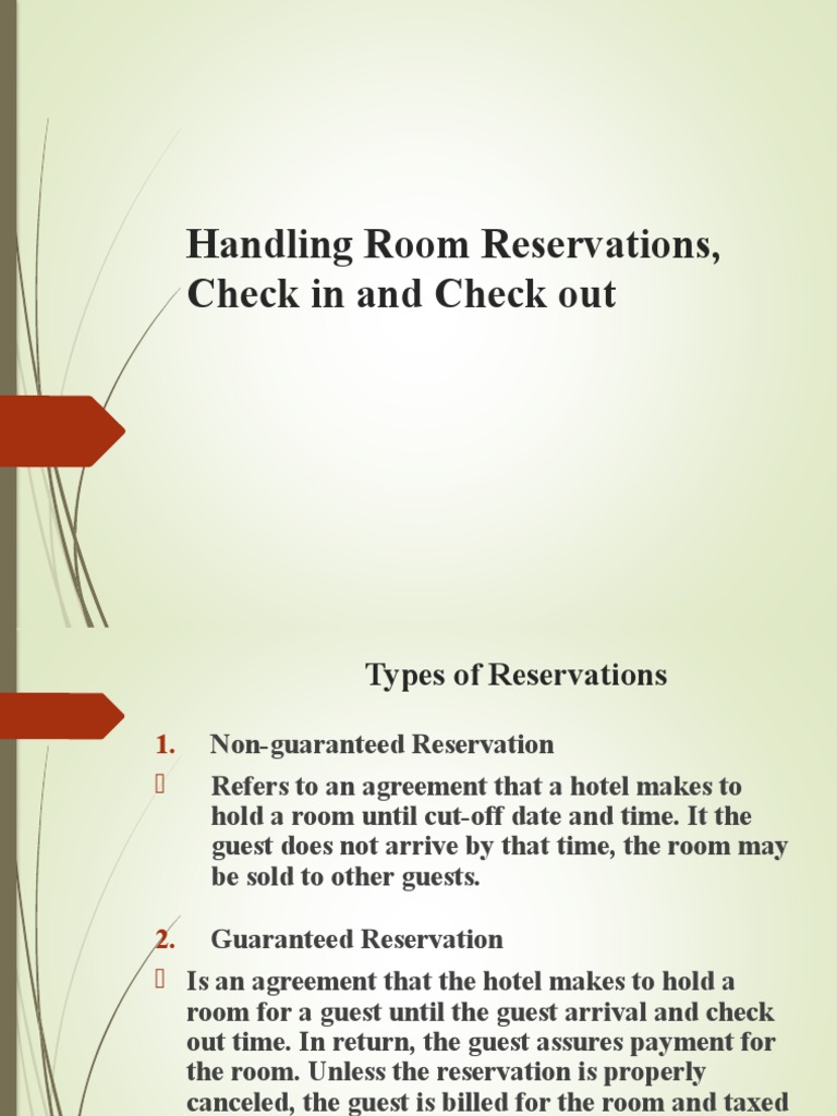 Lecture-4-Handling-Room-Reservations-Check-in-and-Check-out-FINAL | PDF ...