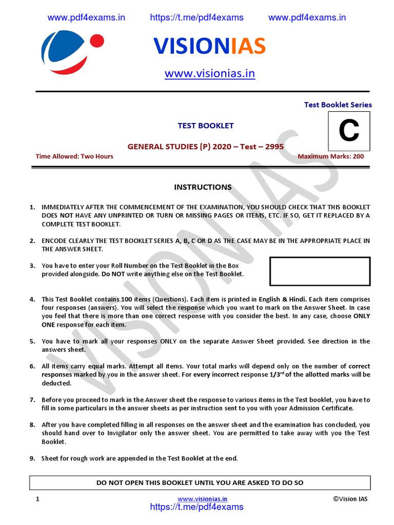 33 Vision Ias Test Question | PDF | Immunity (Medical)