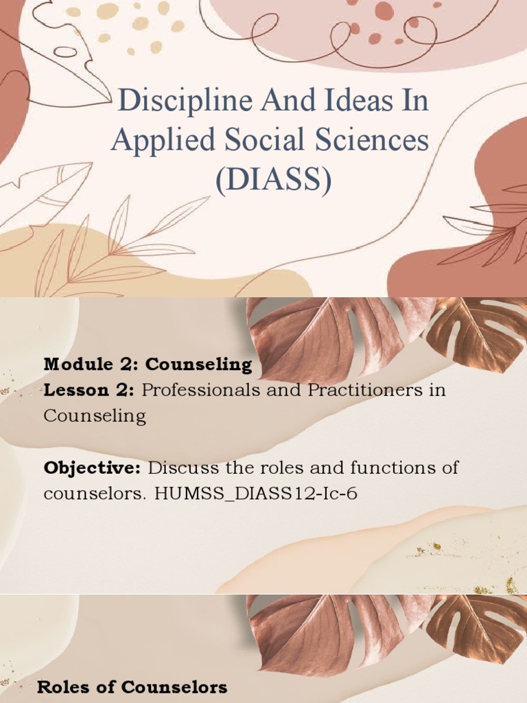 DIASS Module 2 Lesson 2 | PDF | Psychotherapy | Mental Health