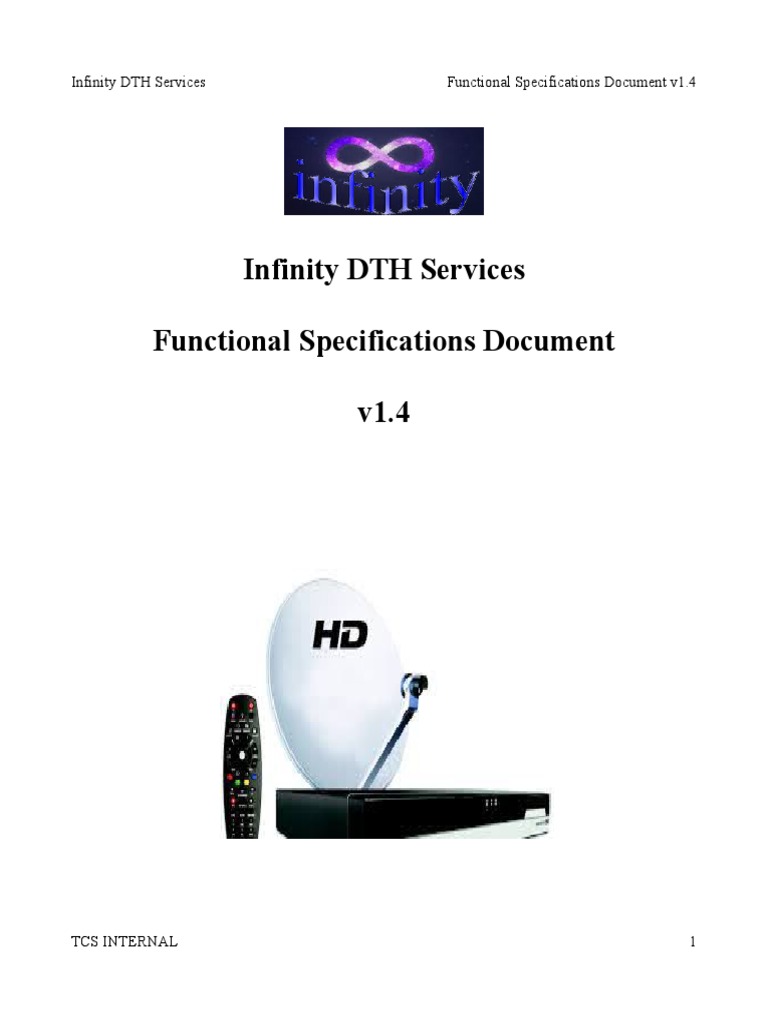 Infinity DTH Functional Specifications Document v14 | PDF | Satellite ...