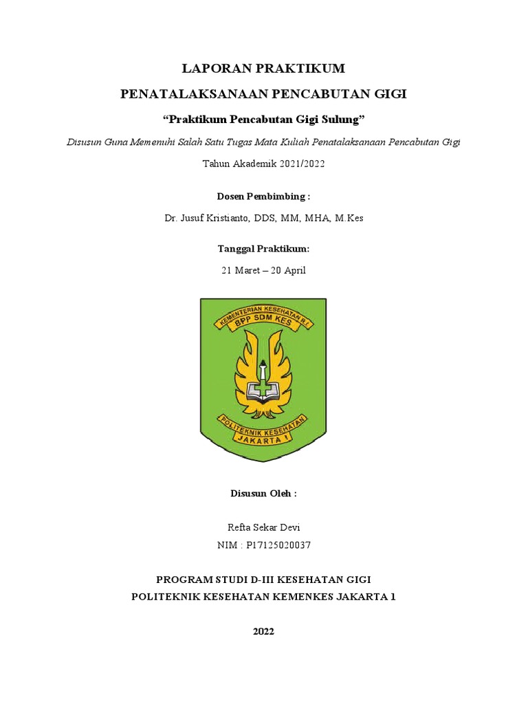 Laprak Edit Cabut Gigi | PDF