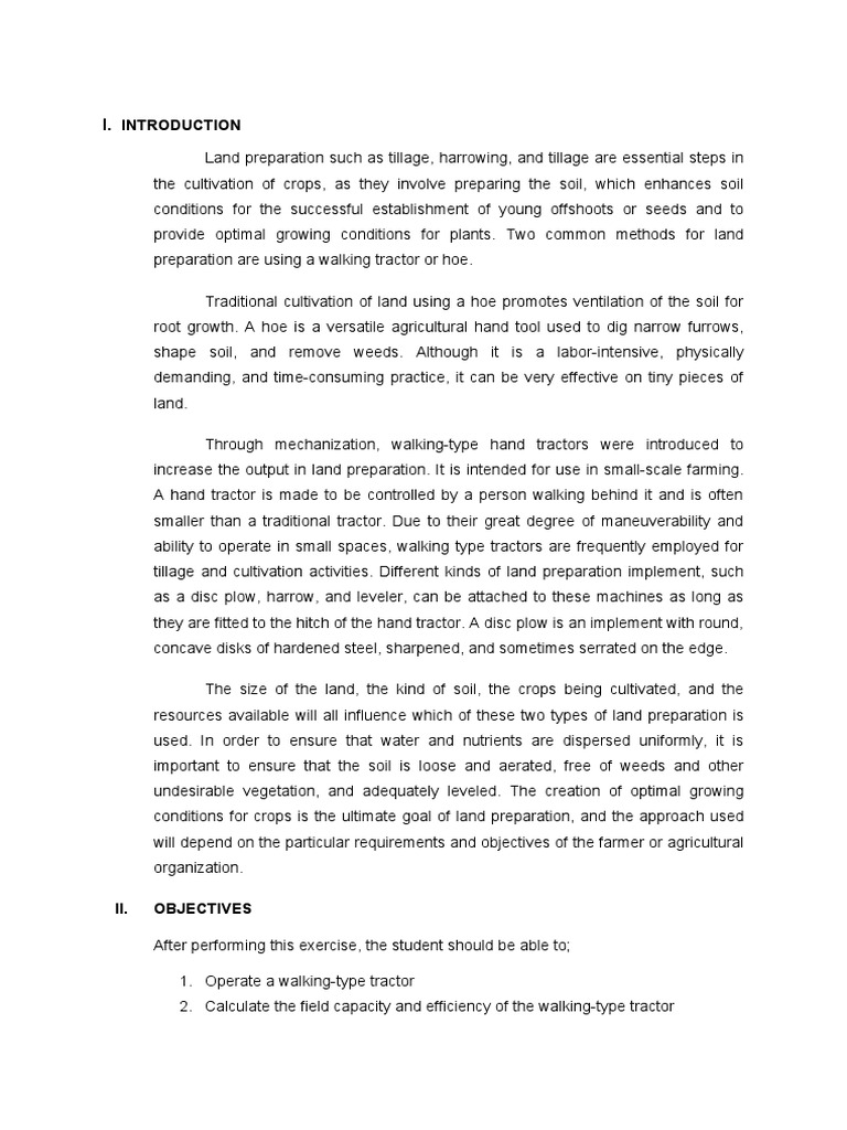 Laboratory Exercise 3 - Tillage Equipment | PDF | Tillage | Tractor