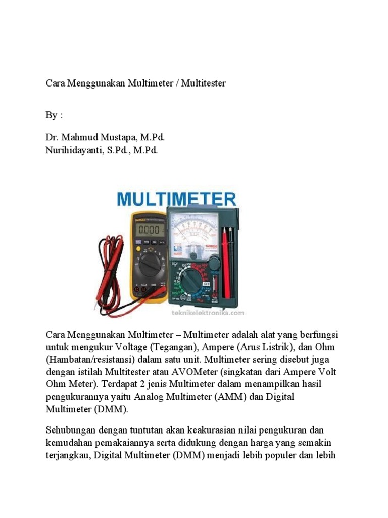 Mengukur Dioda dan Multimeter | PDF | Teknologi & Rekayasa