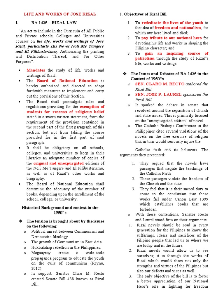 Gen-Ed - Life and Works of Jose Rizal | PDF | Tagalog Language ...