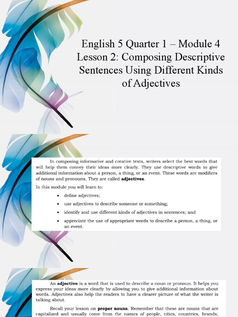 English 5 Module 4 Lesson 2 To 4 | PDF | Language Arts & Discipline