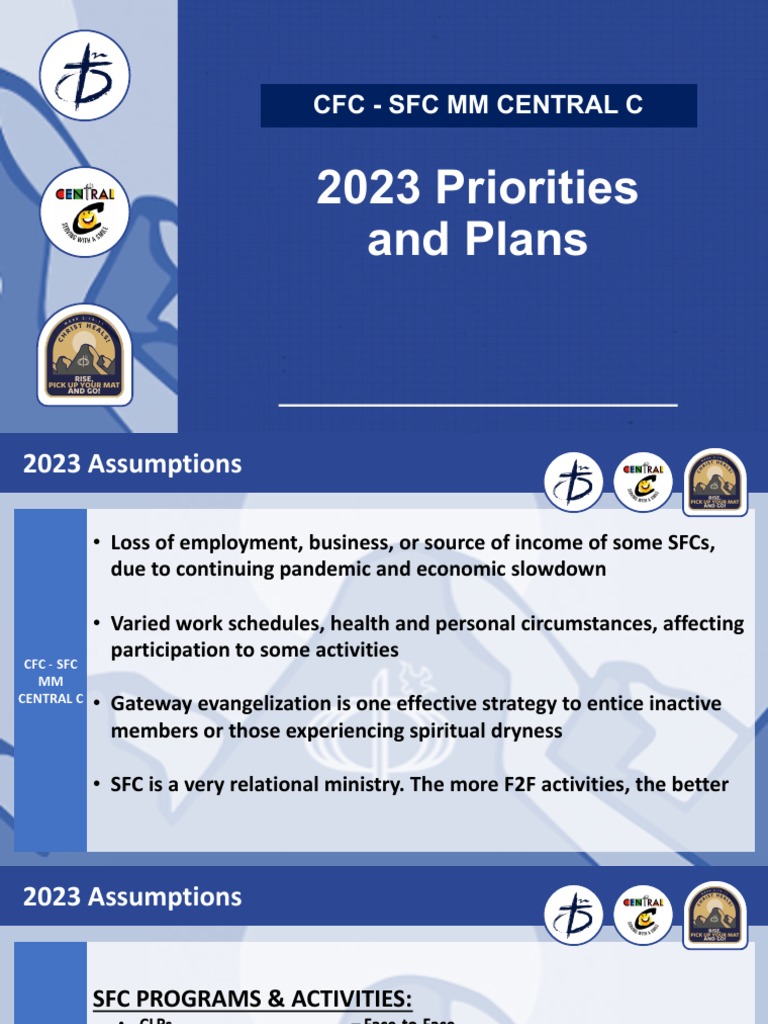 SFC 2023 Priorities and Plans Overview | PDF