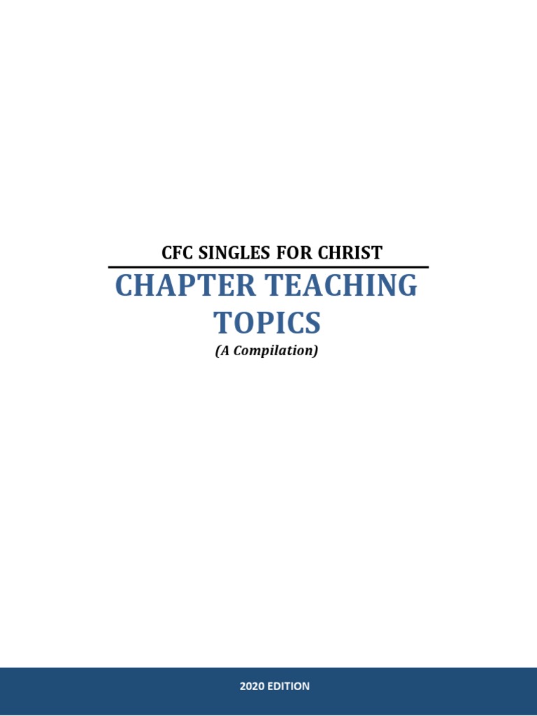 SFC Chapter Teaching Topics A Compilation 2020 Version | PDF ...