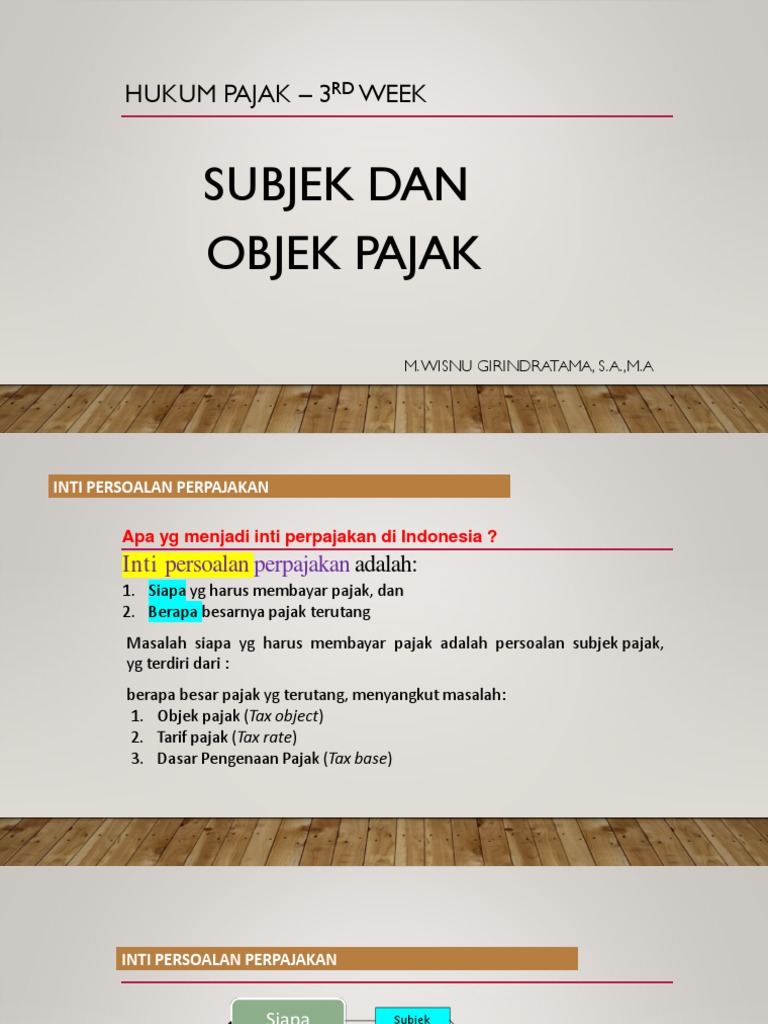 Subjek dan Objek Pajak di Indonesia | PDF