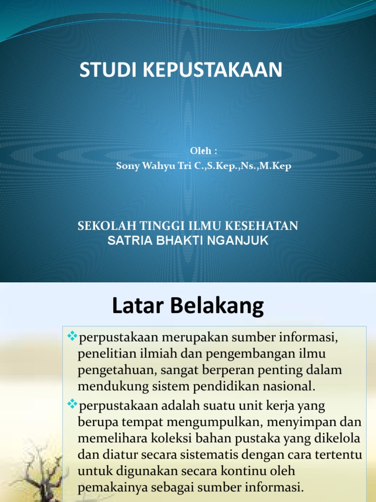 Studi Kepustakaan | PDF