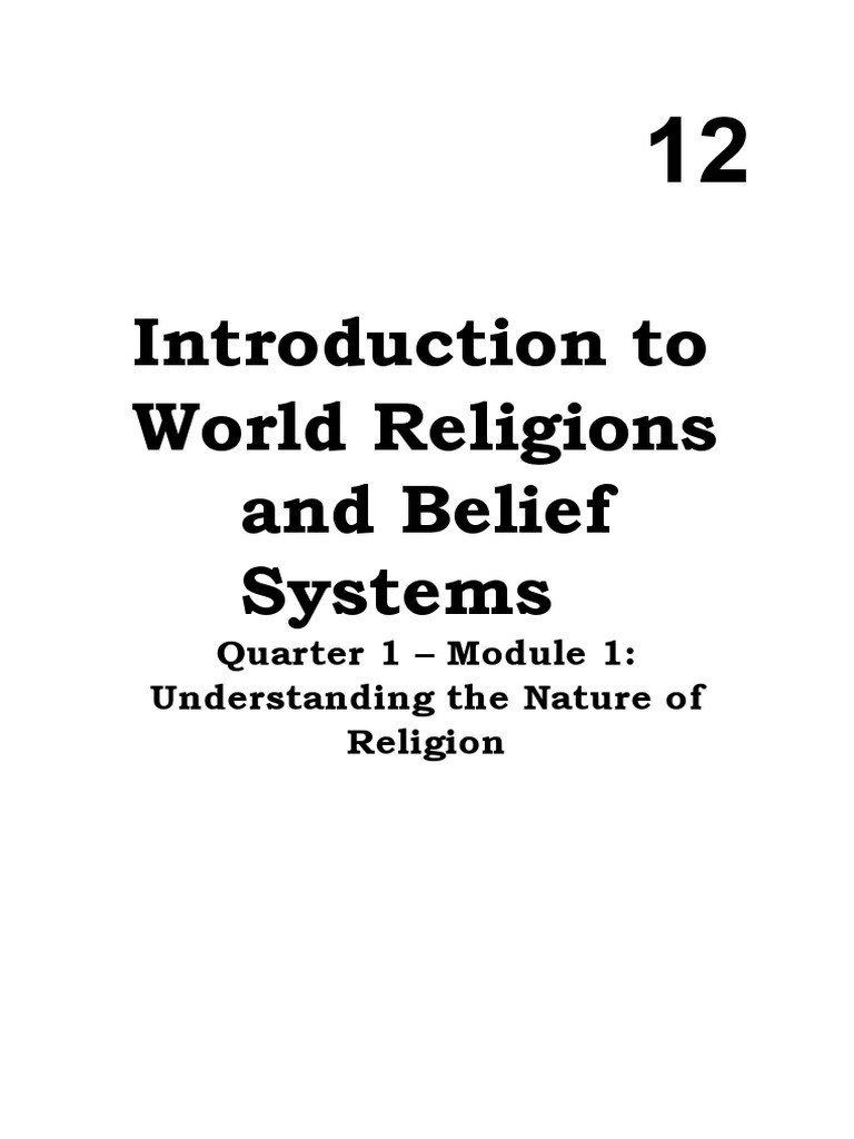 Intro To World Religions Belief Systems - Q1 - Week1 For Student | PDF ...