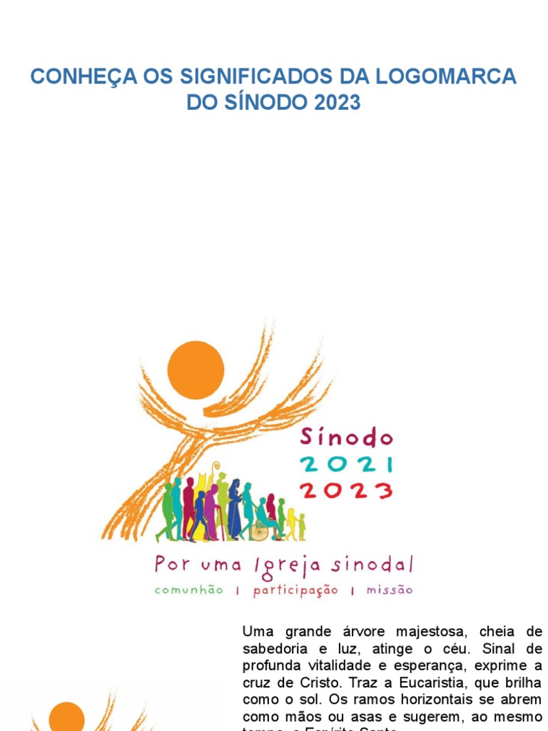 Conheça Os Significados Da Logomarca Do Sínodo 2023 | PDF