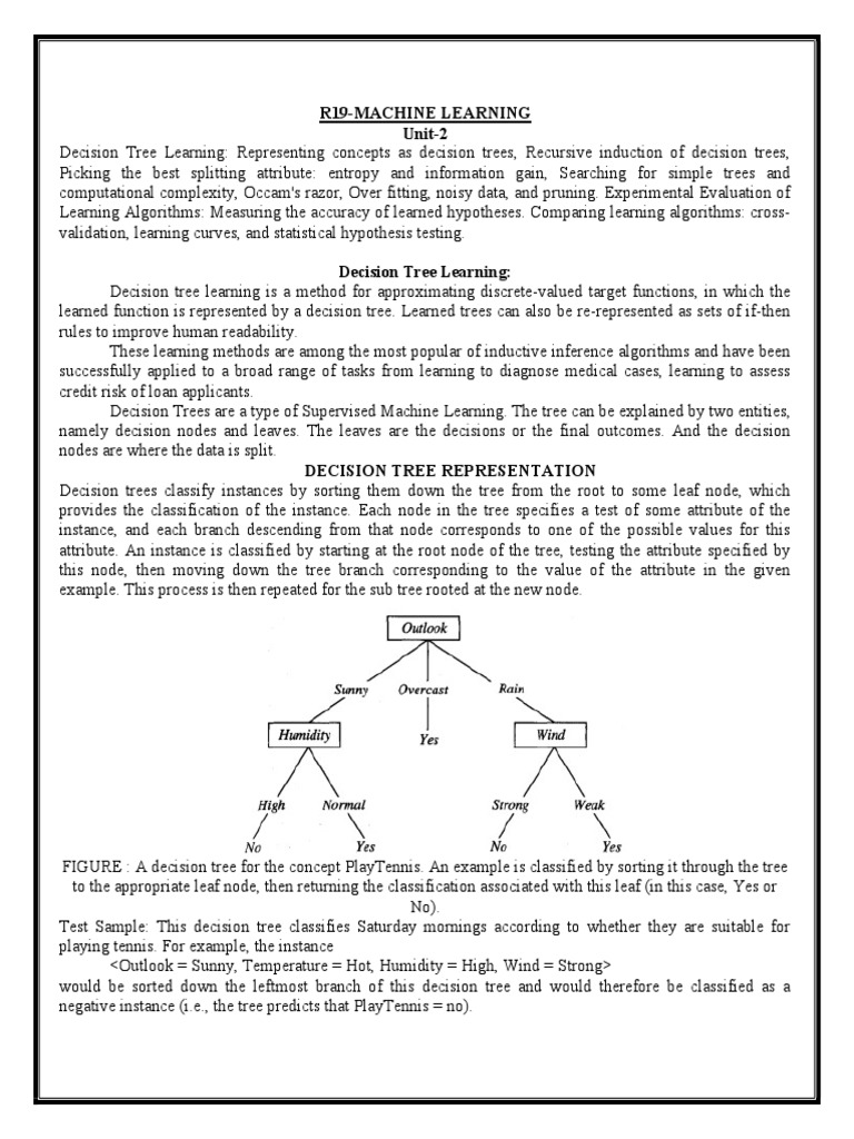 ML UNIT-2 Notes | PDF | Machine Learning | Cybernetics