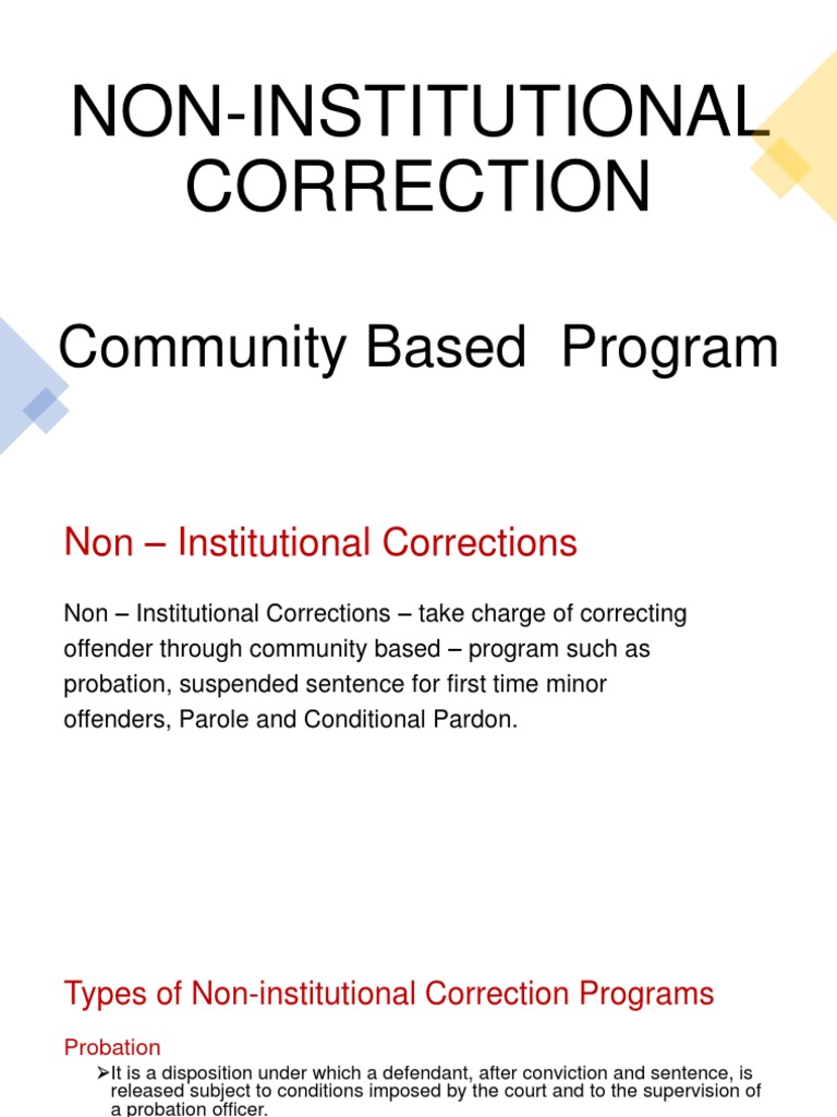 Non Insti Cor Ad | PDF | Probation | Parole