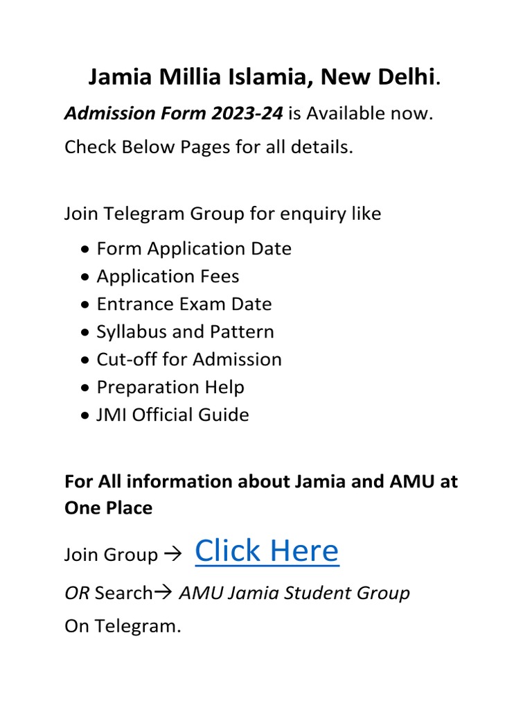 Jamia Admission Form | PDF