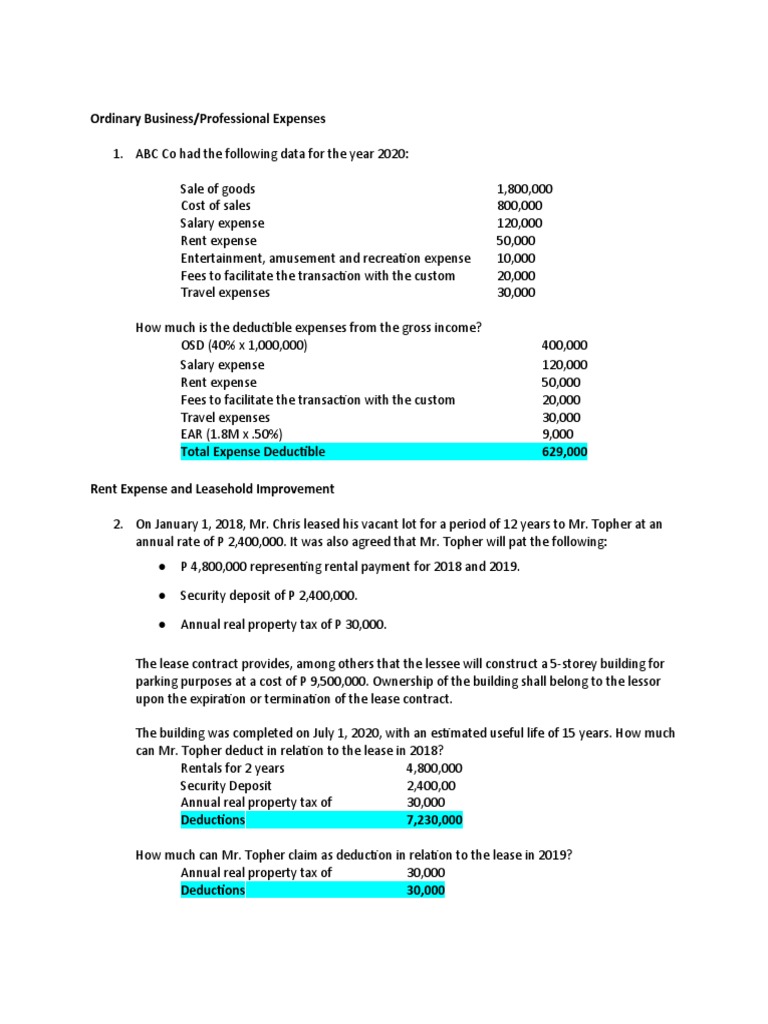 Allowable Interest Expense Deductions | PDF | Tax Deduction | Expense