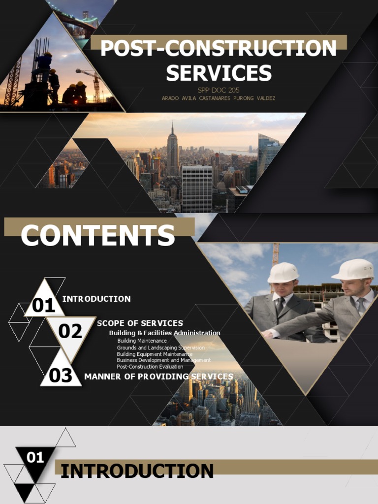 SPP Doc 205-Post-Construction Services | PDF
