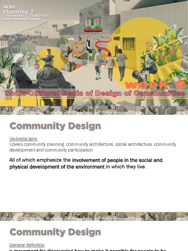Socio-Cultural Basis of Design of Communities | PDF | Society | Community