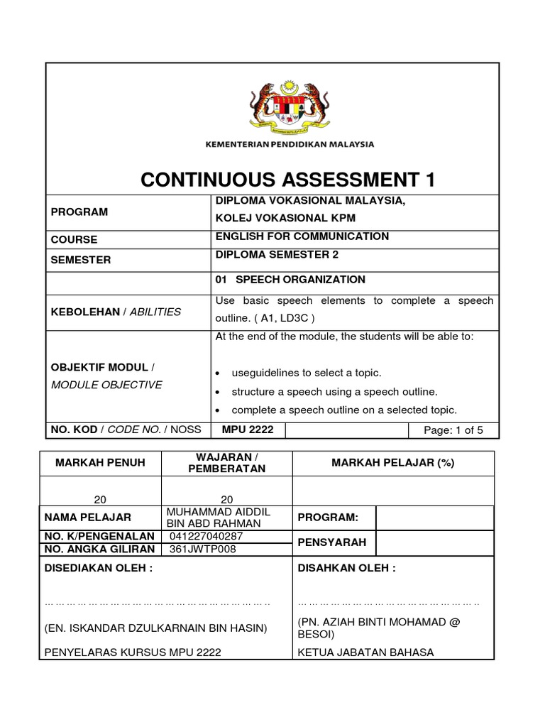 Continous Assignment 1 | PDF