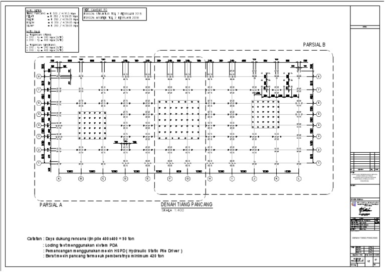 ST-01 Denah Tiang Pancang | PDF