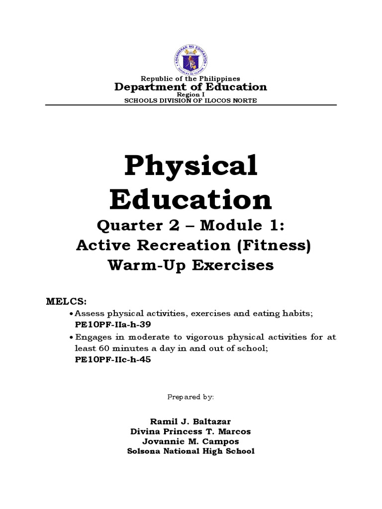PE-10-Quarter2-week1-2-Module1 (Warm-Up Exercises - Baltazar - Ramil.et ...