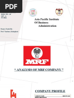 Company Profile - MRF LTD | PDF | Technology & Engineering