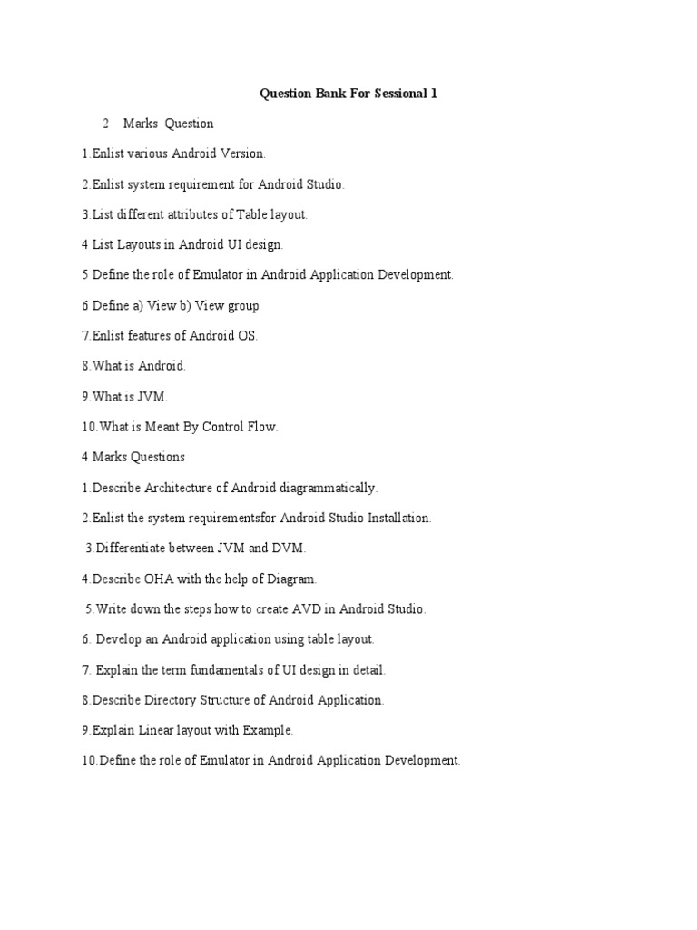 Question Bank For Sessional 1 | PDF Question Bank For Sessional 1 | PDF