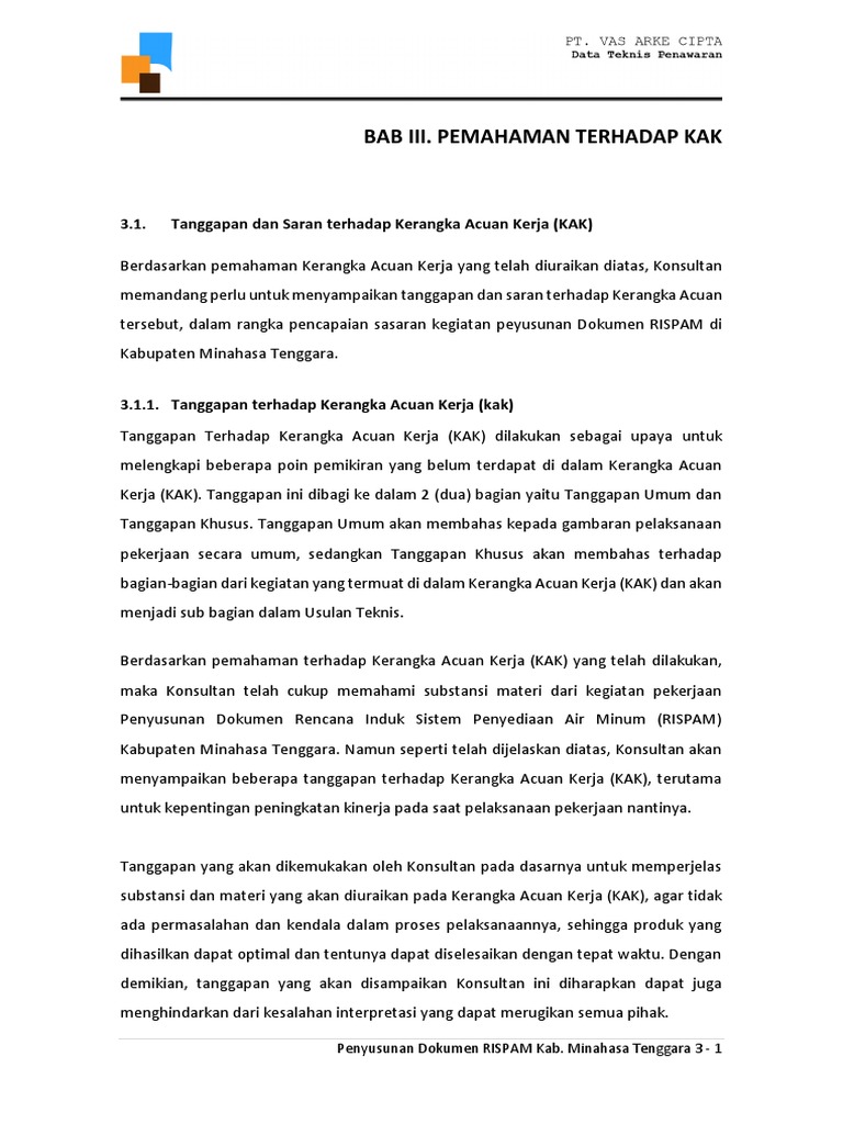 Usulan Teknis RISPAM | PDF