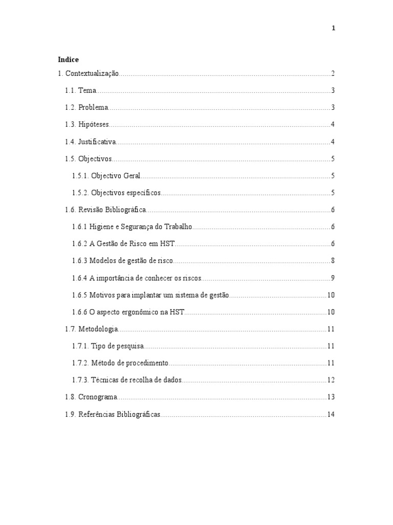 Projecto de HST | PDF | Fator de risco | Science