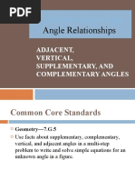 Angle Relationships Worksheet | PDF