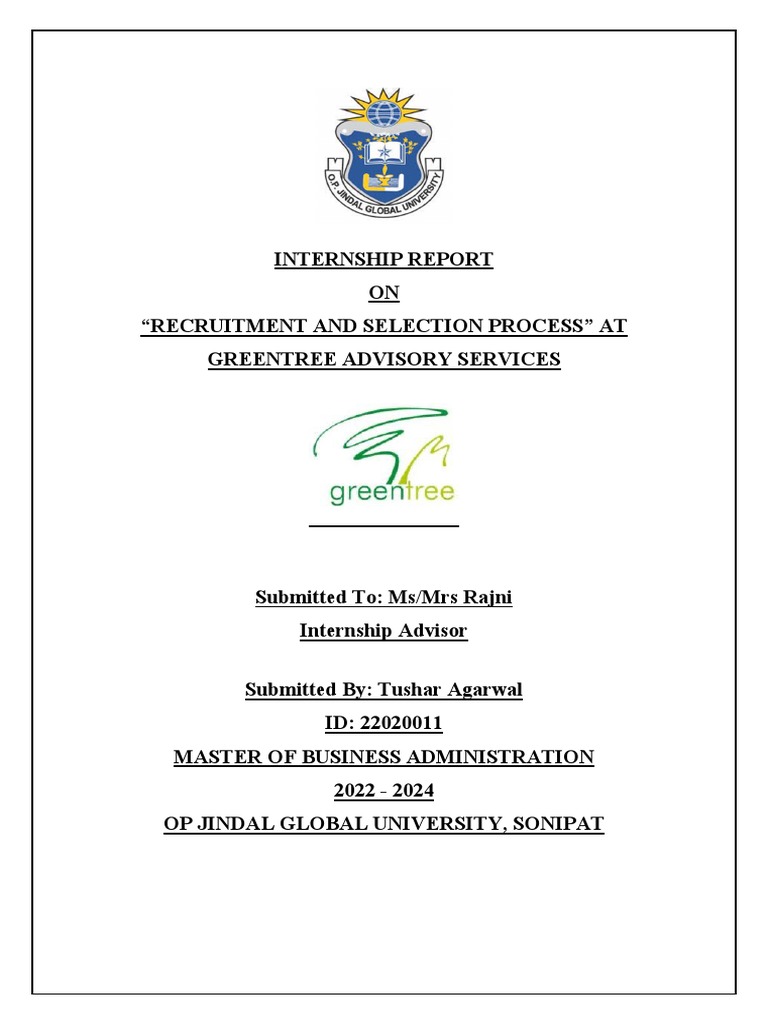 HR Internship Report | PDF | Recruitment | Turnover (Employment)