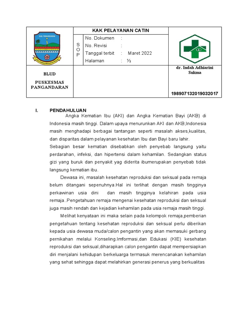 Kak Pelayanan Catin | PDF