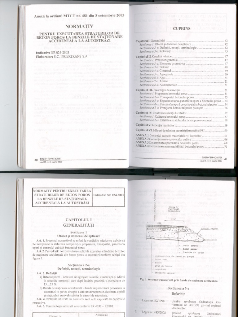 NE 024-2003 Normativ Pentru Executarea Straturilor de Beton Poros La ...