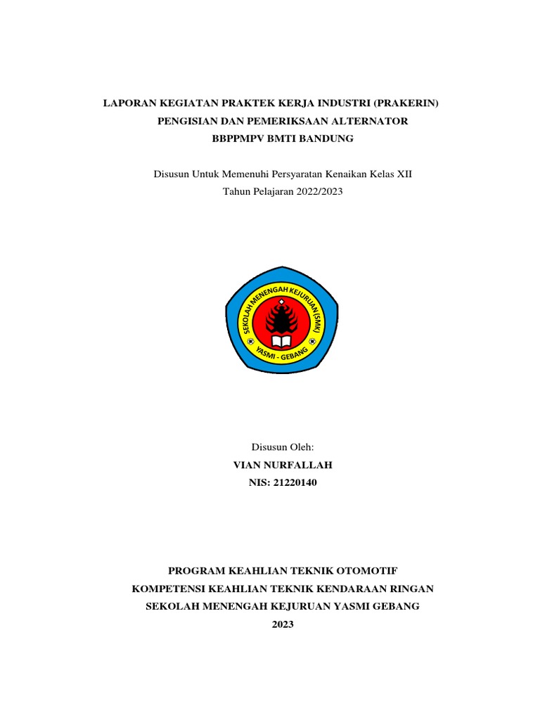 Pengisian & Pemeriksaan Alternator BMTI | PDF