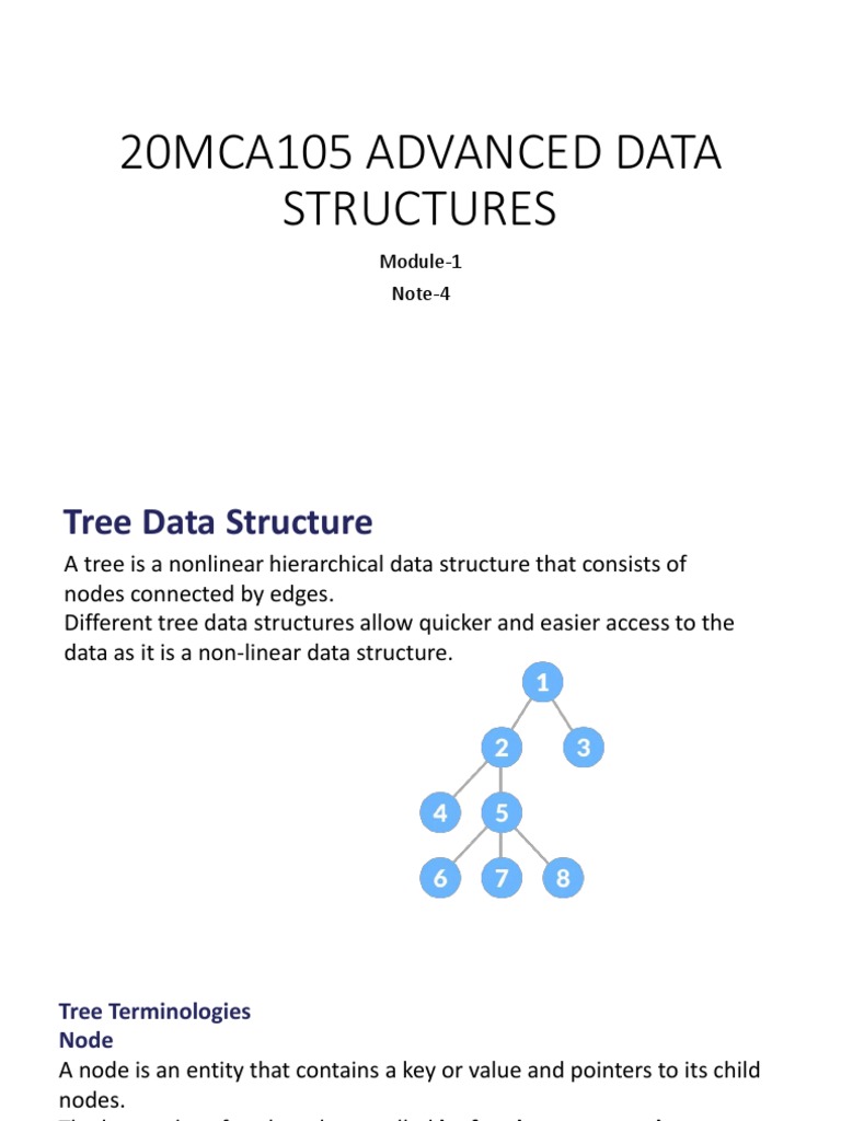 20mca105 Advanced Data Structures Module 1 Note 4 Download Free Pdf Algorithms And Data