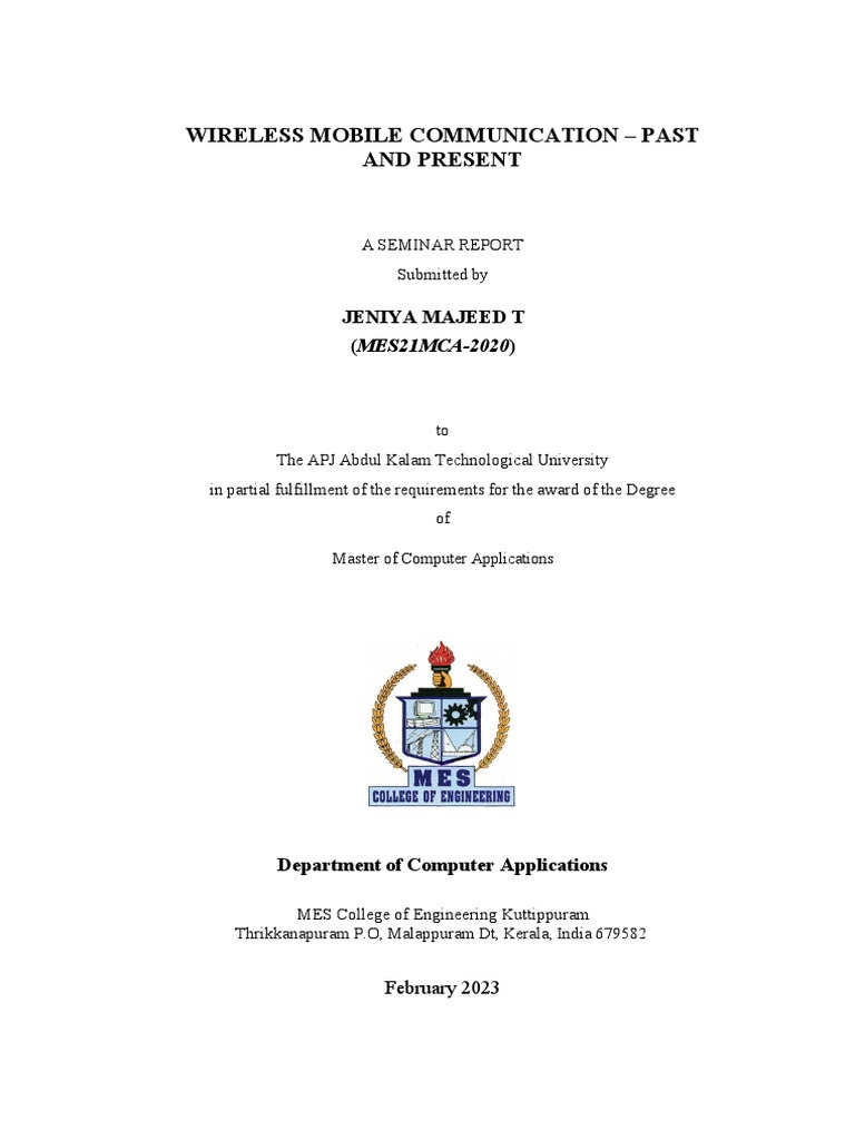 Wireless Mobile Communication Generations | PDF | 4 G | Computer Network