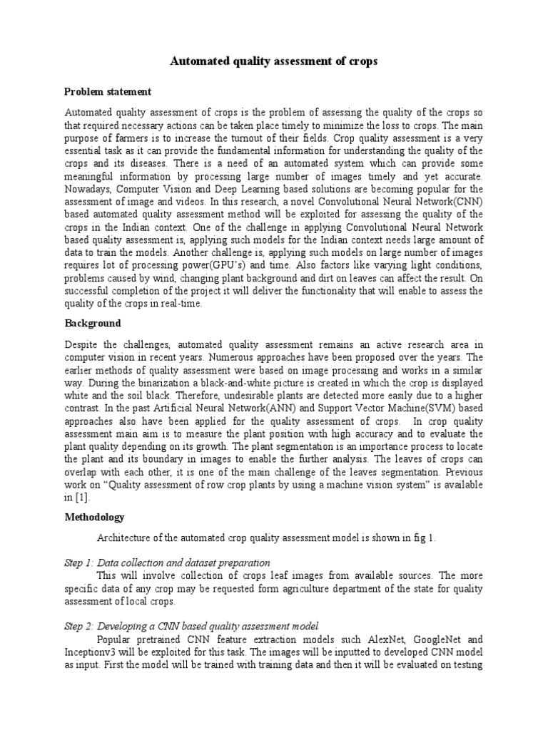 Automated Quality Assessment of Crops | PDF | Computer Vision ... Automated Quality Assessment of Crops | PDF | Computer Vision ...