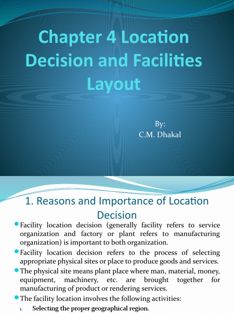 Chapter 4 Location Decision and Facilities Layout | PDF | Labour ...