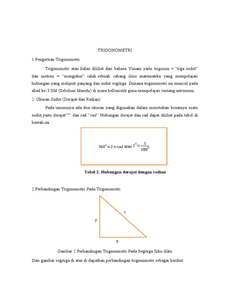 Materi trigonometri | PDF
