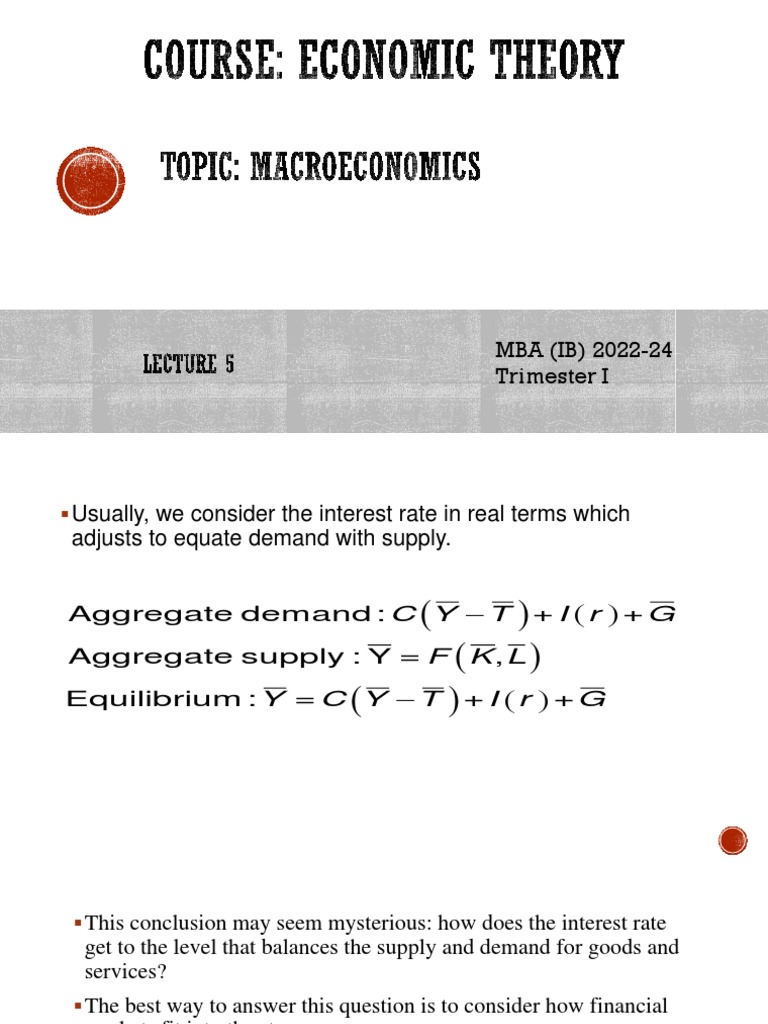Macro Lecture 5 Pdf Pdf Interest Interest Rates 