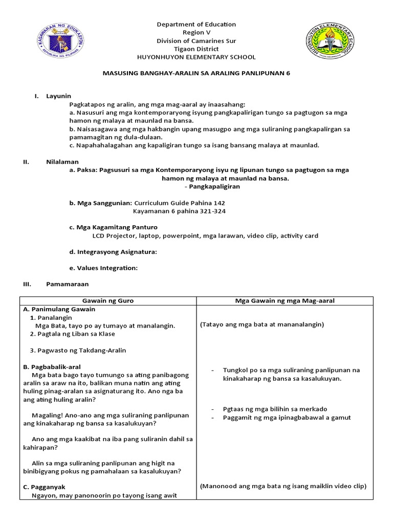 Ap Detailed Lesson Plan | PDF Ap Detailed Lesson Plan | PDF